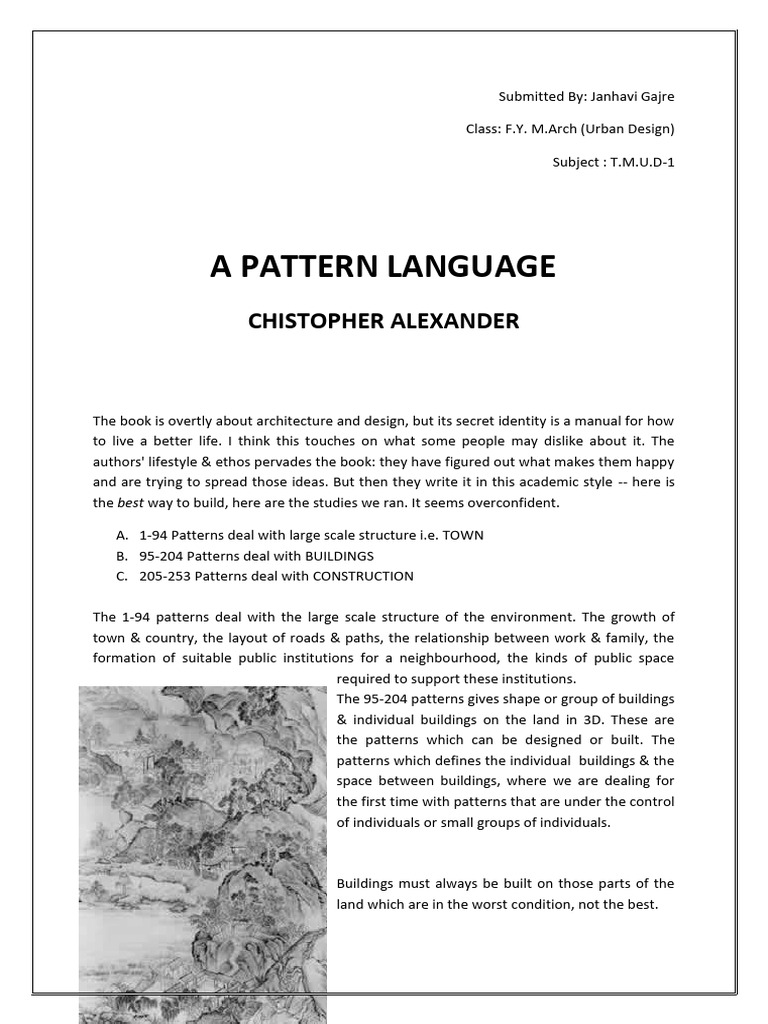 A PATTERN LANGUAGE (Book Review) 104-152 | PDF | Roof | Courtyard