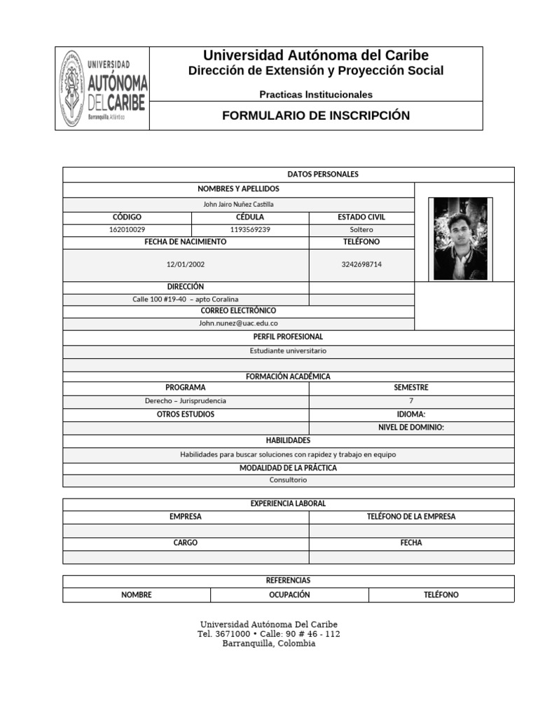 01 Formato de Inscripcion Arl | PDF
