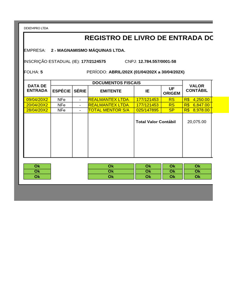 Modelo de Entrega 2 - Planilha Feito | PDF | Impostos | Serviços ...
