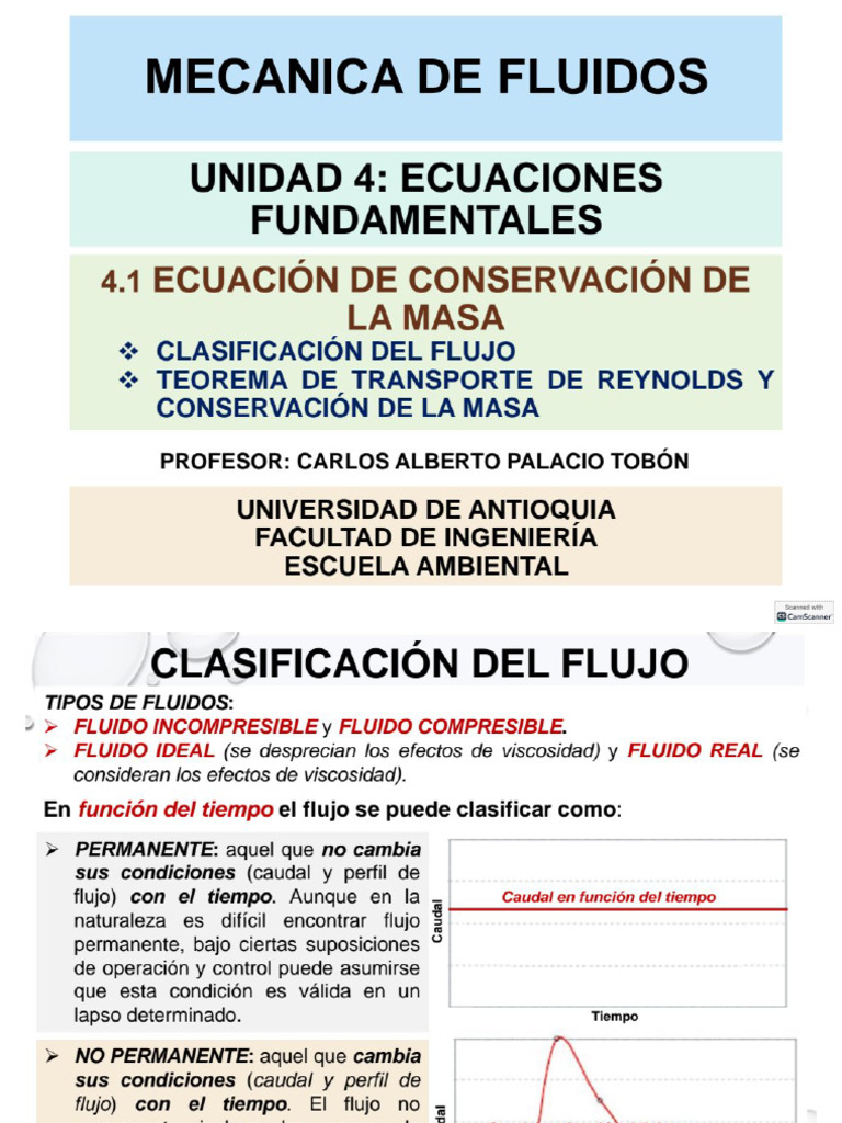 U4 1 EcuacionesReynoldsConservacionMasa | PDF