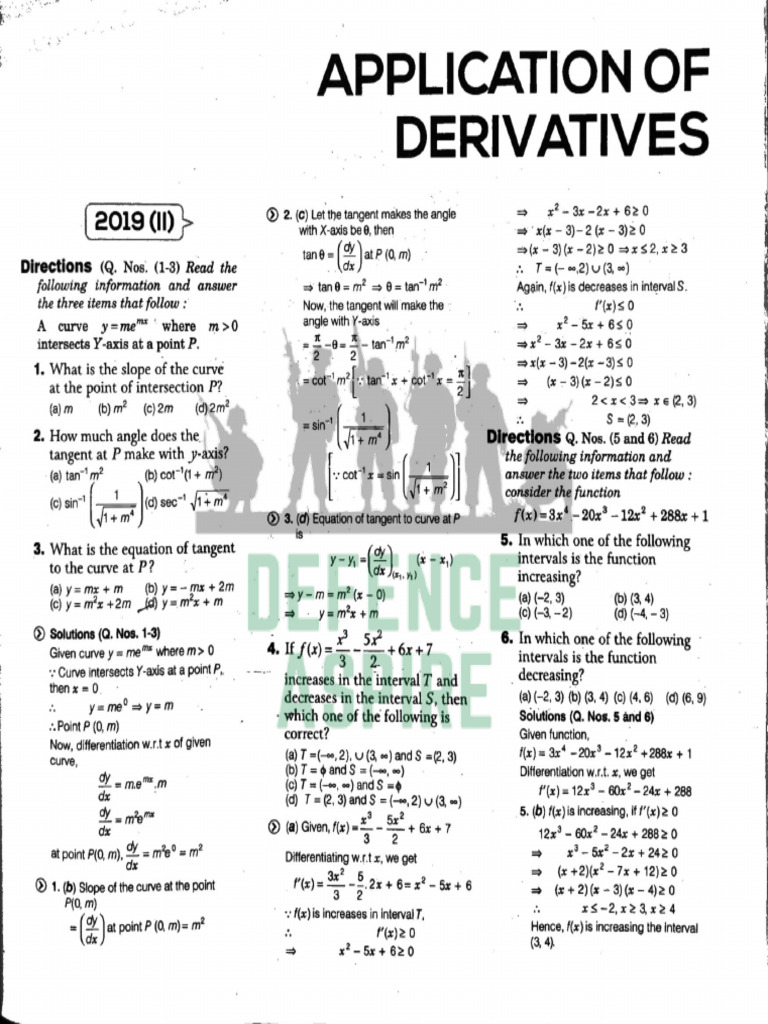 22 Application of Derivatives | PDF
