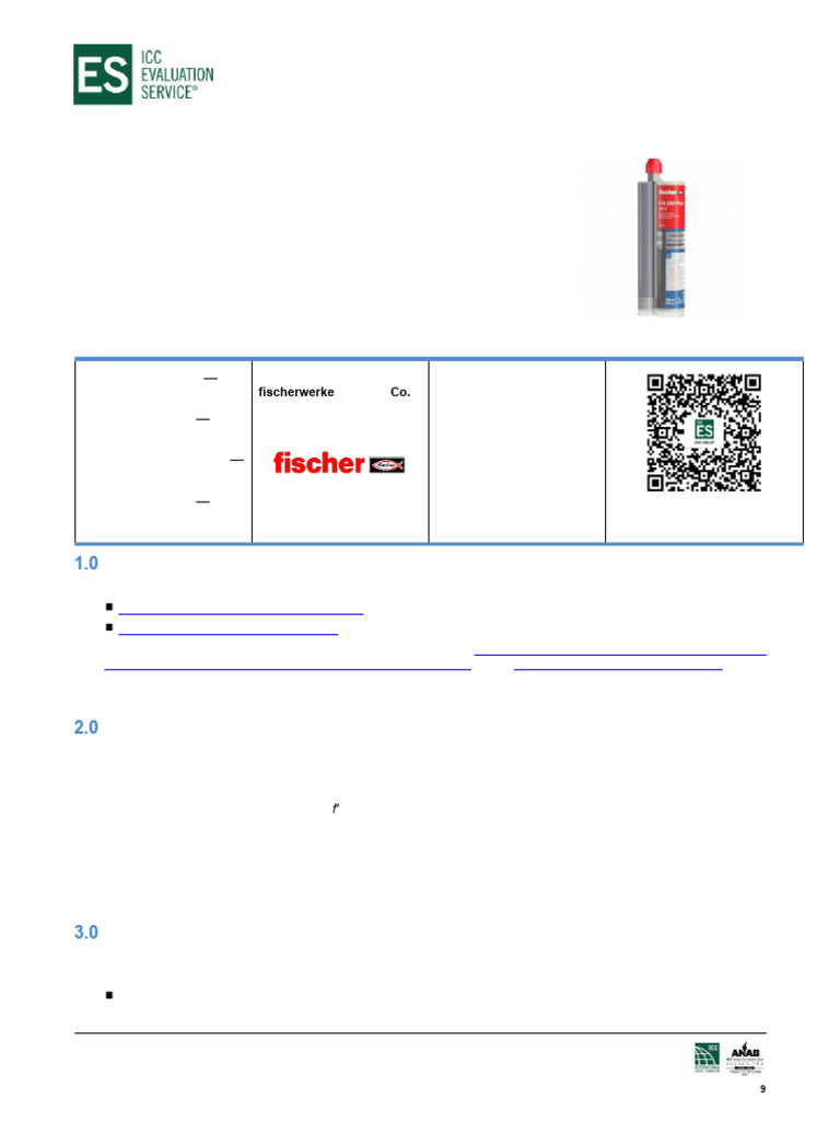 ICC FIS EM Plus ESR-1990-SP | PDF | Perforación | Acero