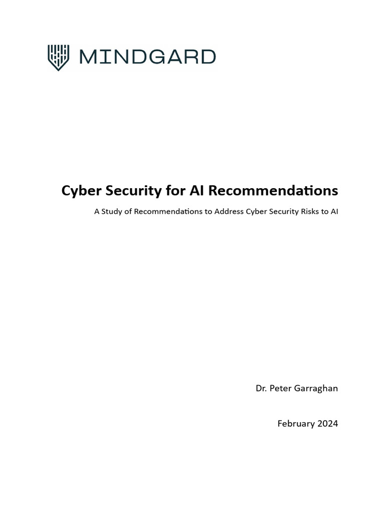 Cyber Security For AI Recommendations - Mindgard Report | PDF | Artificial Intelligence ...