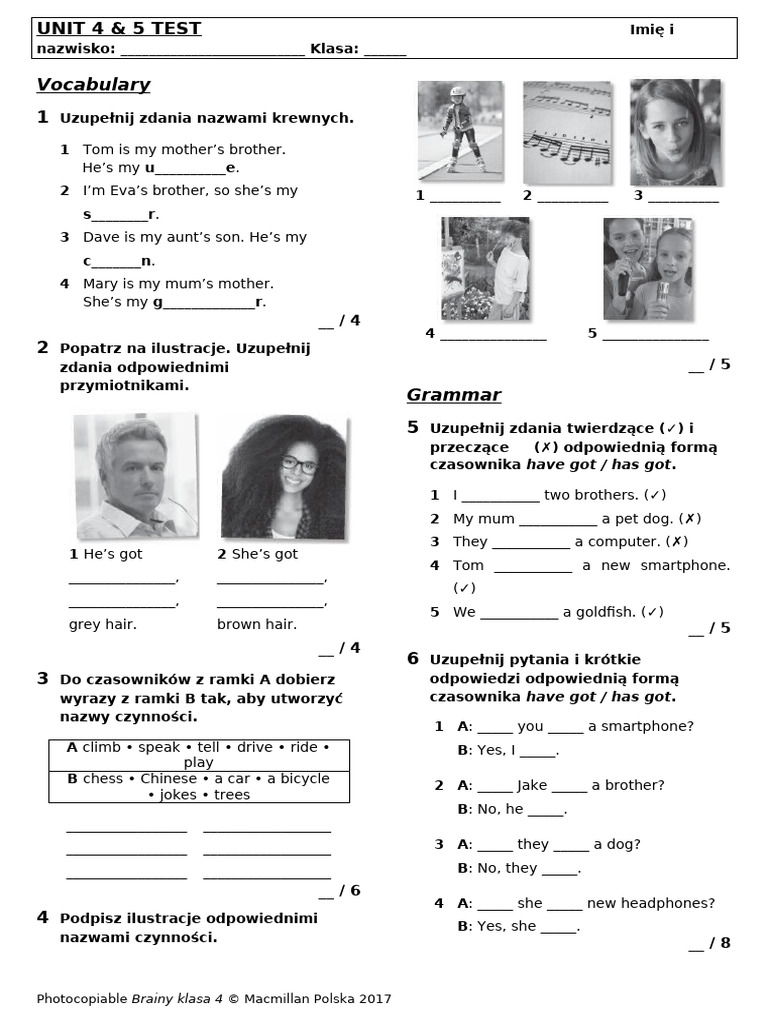 Brainy - kl4 - Unit - Test - 4 - I 5 | PDF