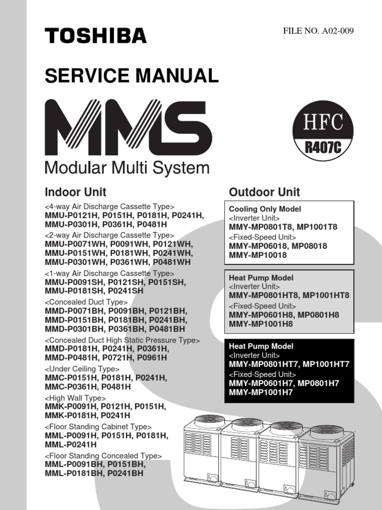 Toshiba VRF MMS Service Manual | PDF | Air Conditioning | Hvac