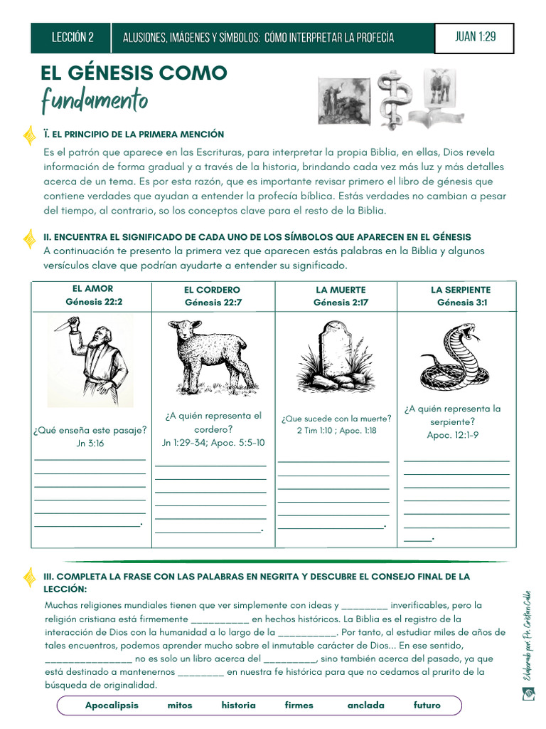 Lección Símbolos | PDF | Biblia | Libro del Génesis