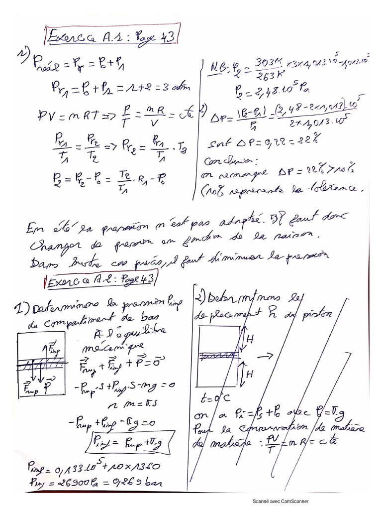 Correction TD Thermo Page44 | PDF