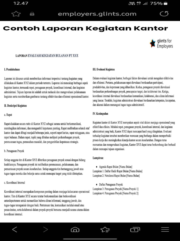 Format Laporan | PDF