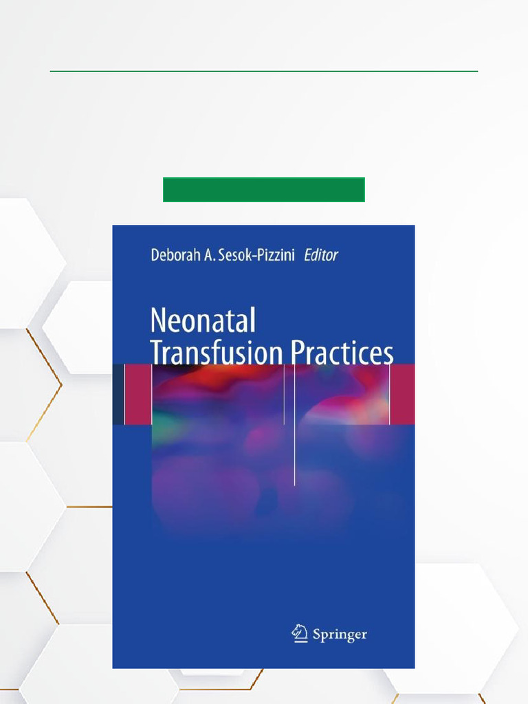 Neonatal Transfusion Practices Full Book Access | PDF | Platelet ...