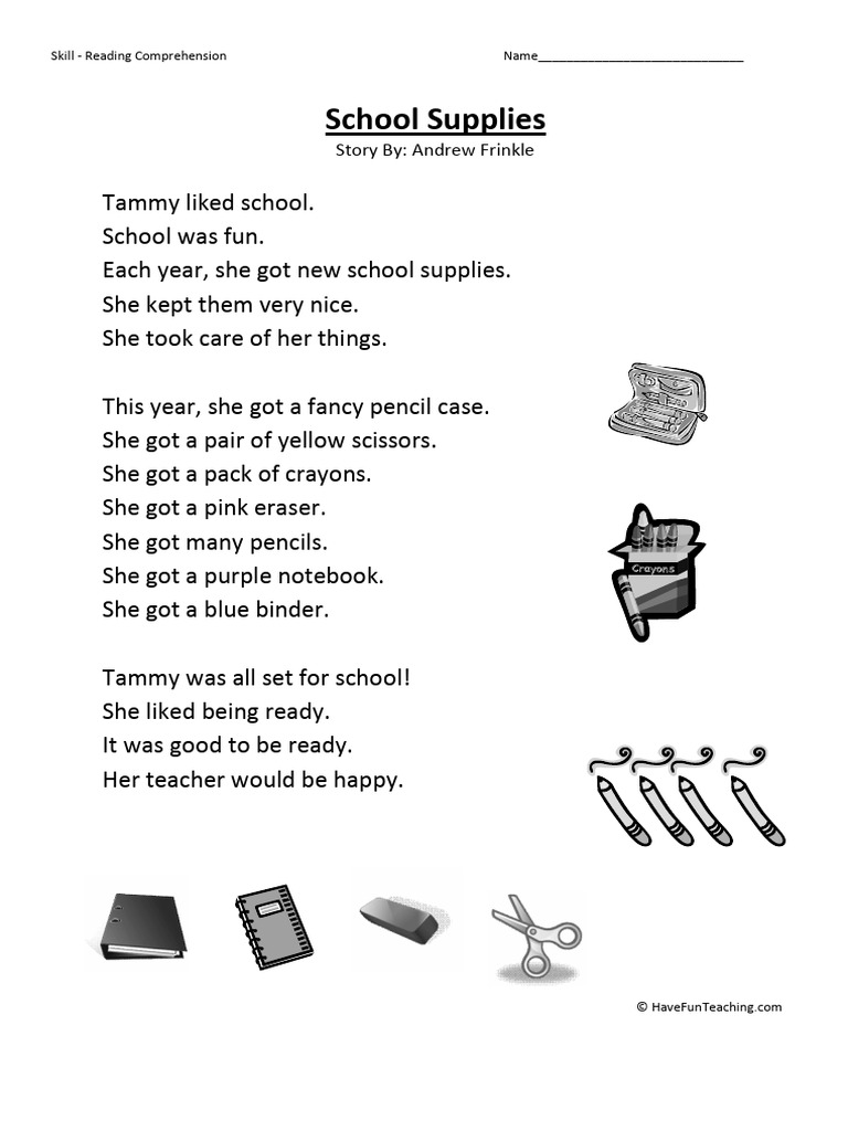 Reading Comprehension A1 | PDF