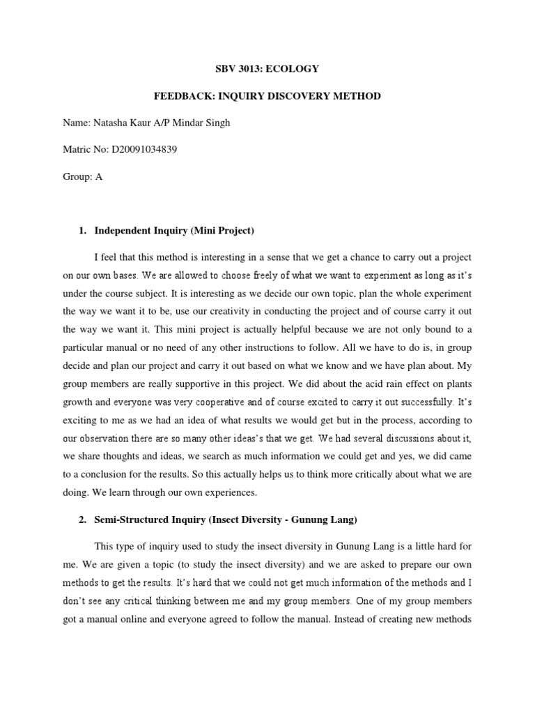 Feedback | PDF | Inquiry | Ethology