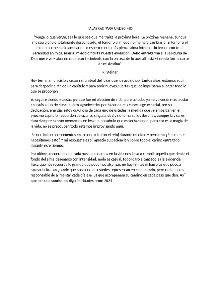 Palabras para Undecimo | PDF