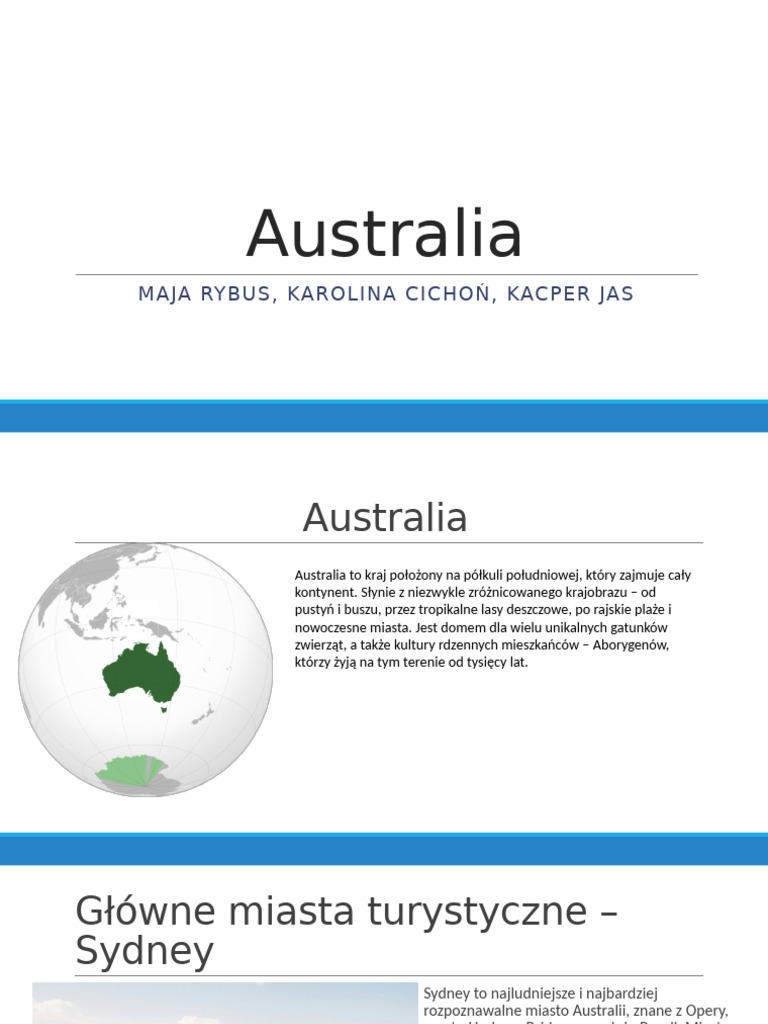 Australia Prezentacja Bardzo Dobrze Wykonana | PDF