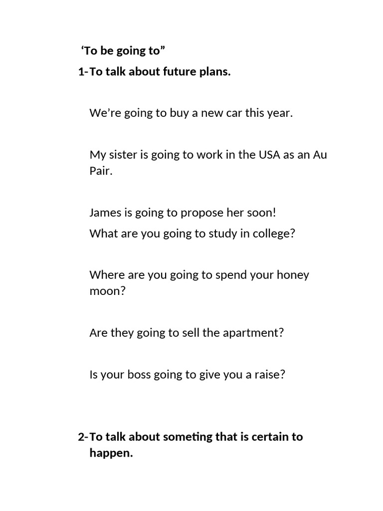 Future Plans and Predictions with "Going to" | PDF