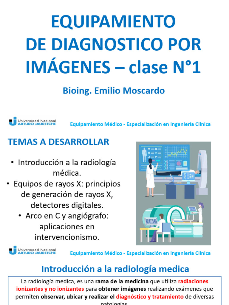 Equipos de Diagnostico Por Imagenes - Clase N°1 | PDF | Rayo X | Electrón