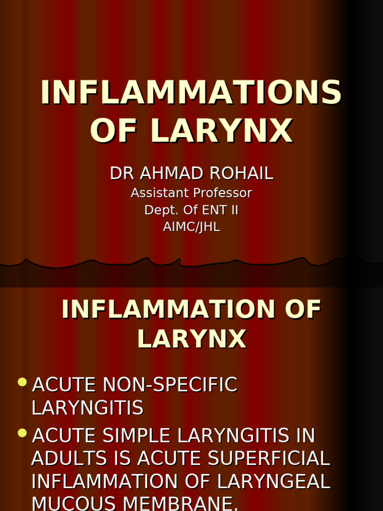 Acute Laryngeal Infections | PDF