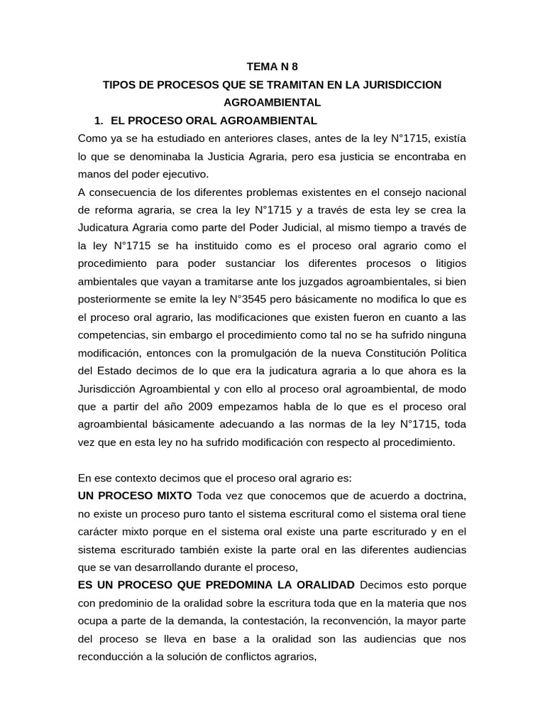 Tema 8 - Tipos de Proc - Que Se Tramitan - en - Juzg - Agroam | PDF | Demanda judicial | Judicaturas