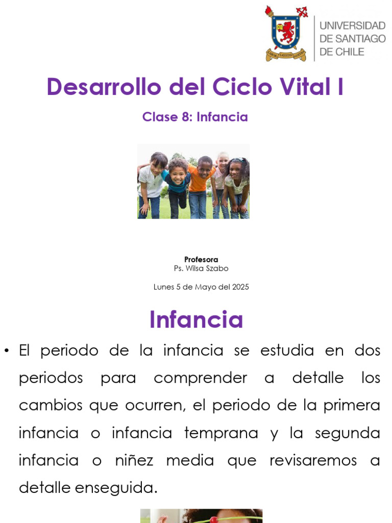 Clase 8 Desarrollo Del Ciclo Vital I USACH 2025 - Infancia | PDF | Discapacidad intelectual ...