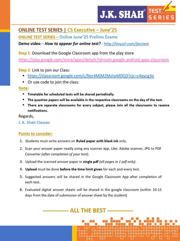 CS Exe. June'25 Prelim Exam (Online) | PDF
