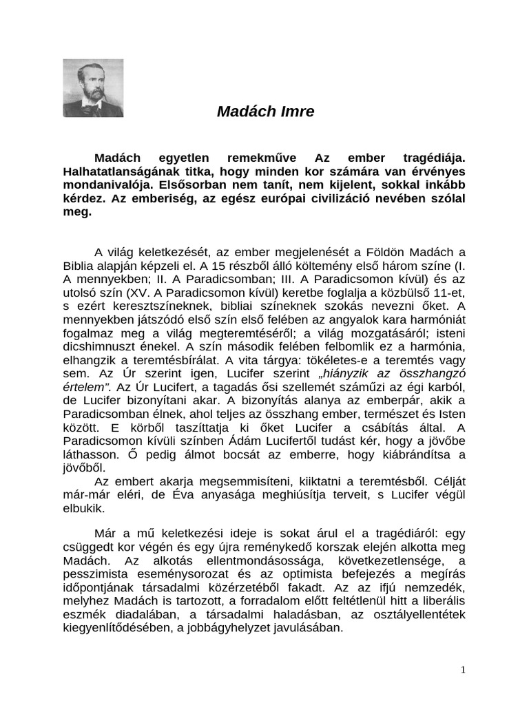 Madách Imre | PDF