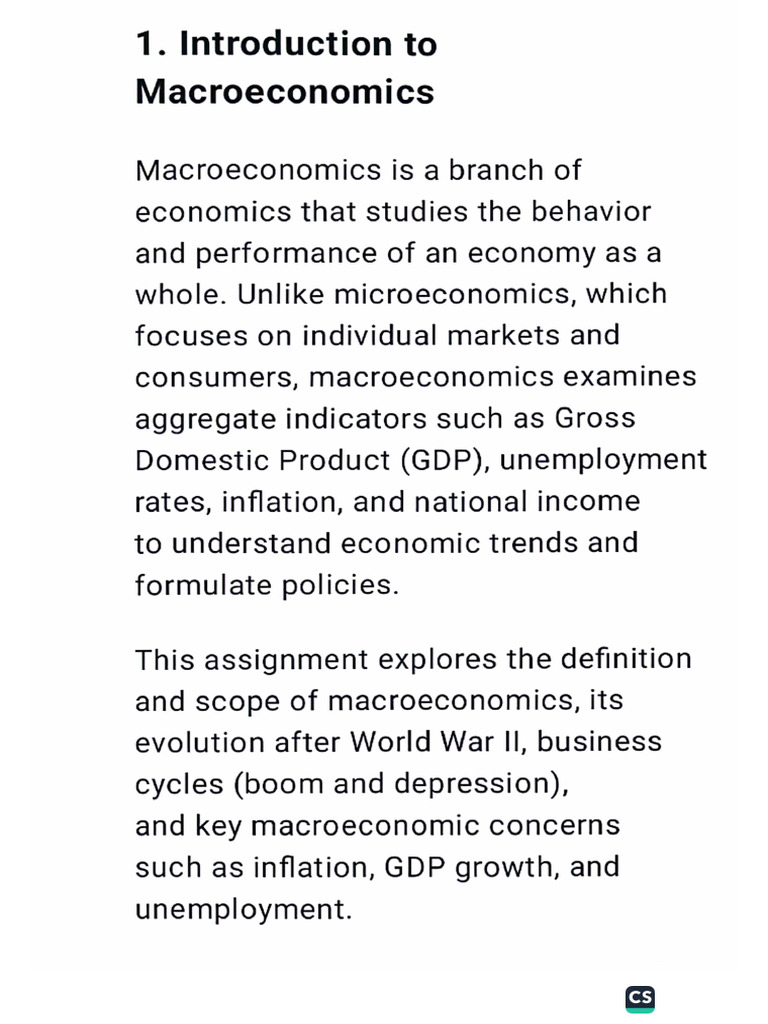 ASSIGNMENT Principle of Macroeconomics | PDF