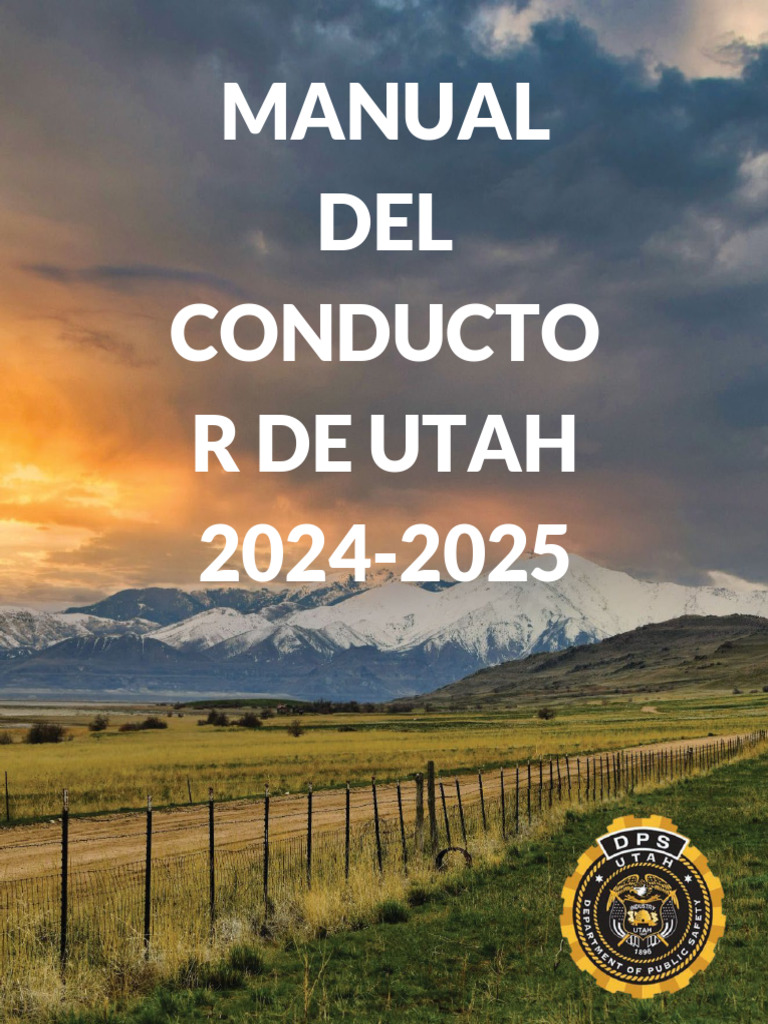 Manual del Conductor de Utah 2024-2025 | PDF | Licencia de conducir ...