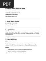 Stokvel Constitution Template South Africa | PDF | Banks | Government