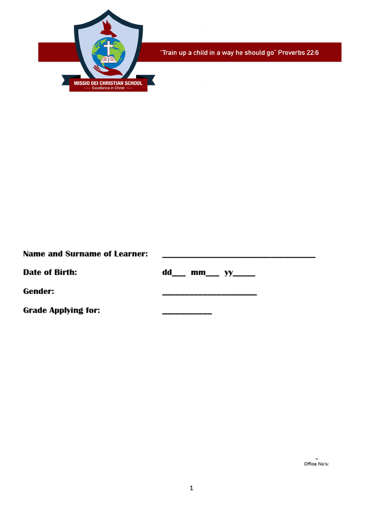 2024 School Admission Application Form | PDF | Fee | Debt