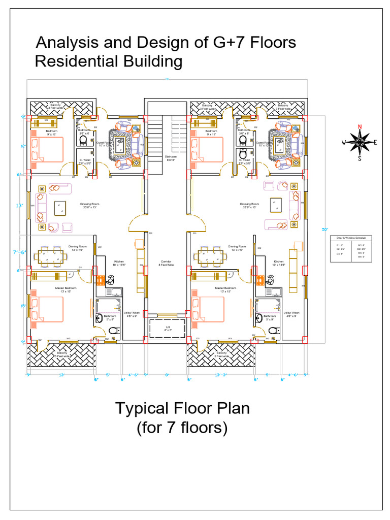 Residential Building Plan | PDF | Bathroom | Home
