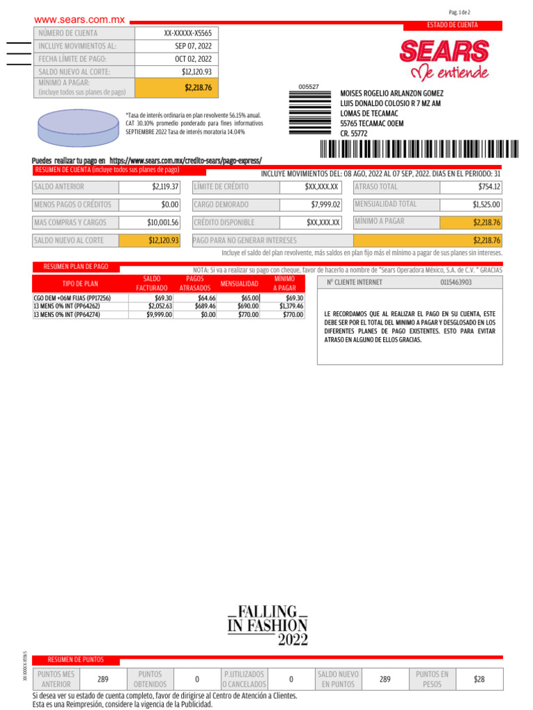 Estado Cuenta 202209 | PDF