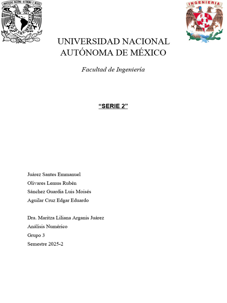 Serie2 - Analisis Numerico | PDF