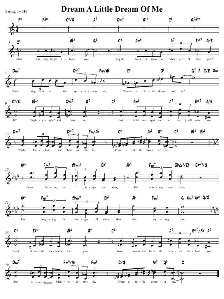Dream A Little Dream of Me C | PDF