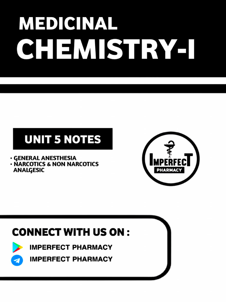 UNIT 5 Medicinal Chemistry I Imperfect Pharmacy | PDF