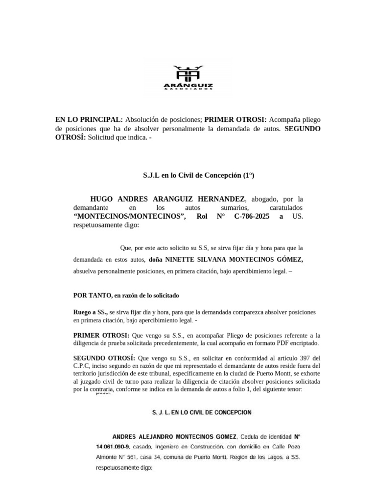 Citacion Absolver Posiciones | PDF