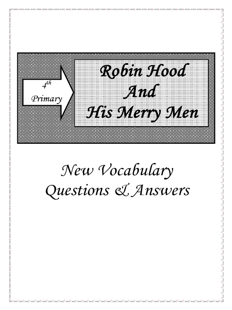Robin Hood and His Merry Men Story | PDF