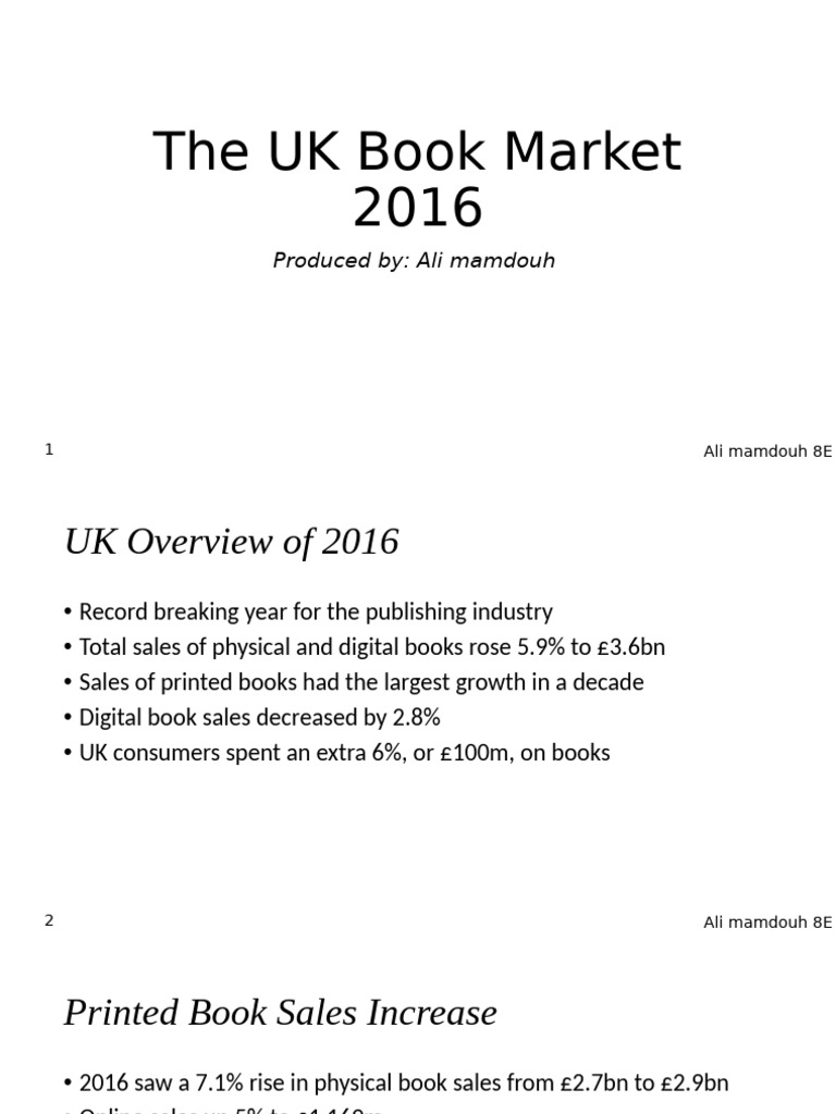 The UK Book Market 2016 Ali Mamdouh | PDF | Books