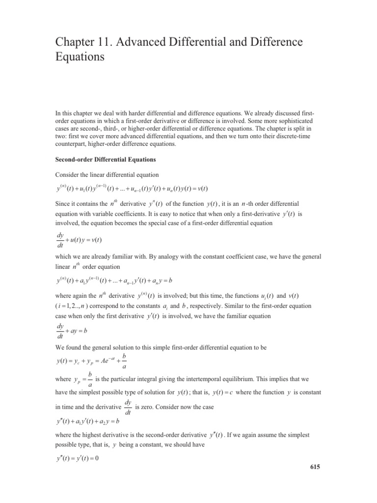 Advanced Differential & Difference Equations | PDF | Trigonometric ...