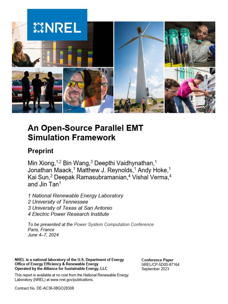Open-Source Parallel EMT Simulation Framework | PDF | Simulation ...
