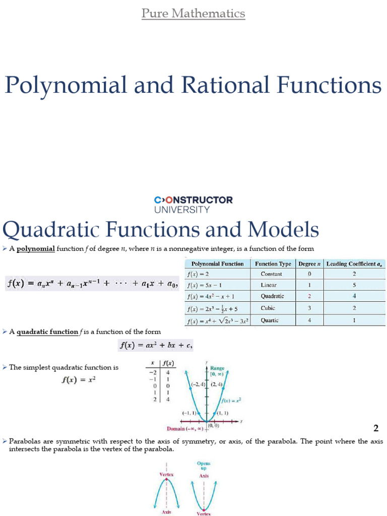 2-Polynomial and Rational Functions-Slides | PDF | Theoretical Computer Science | Graph Theory