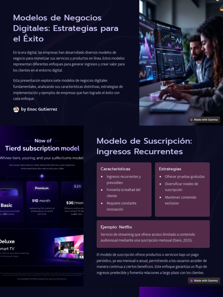 Modelos de Negocios Digitales Estrategias para El Exito | PDF | Software como servicio | Publicidad