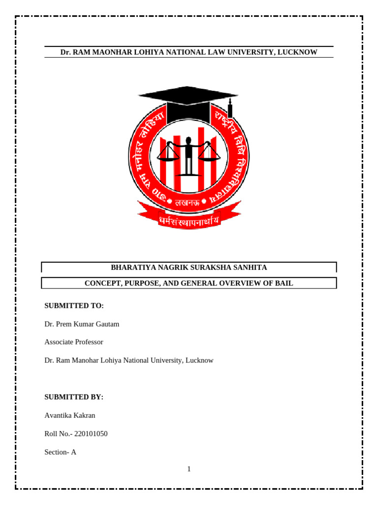 BNSS Project | PDF | Bail | Arrest