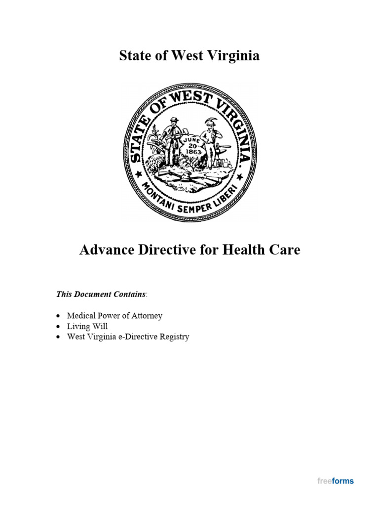 West Virginia Advance Directive Form | PDF | Informed Consent | Power ...