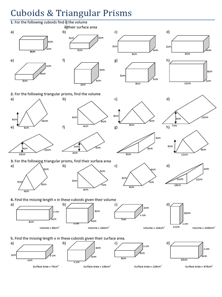 Cuboids & Triangular Prisms 2 | PDF | Polytopes