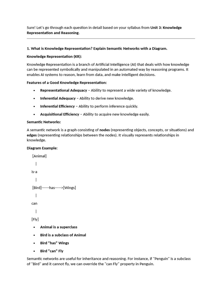 Aiml Assignment Answers | PDF | Knowledge Representation And Reasoning | Logic