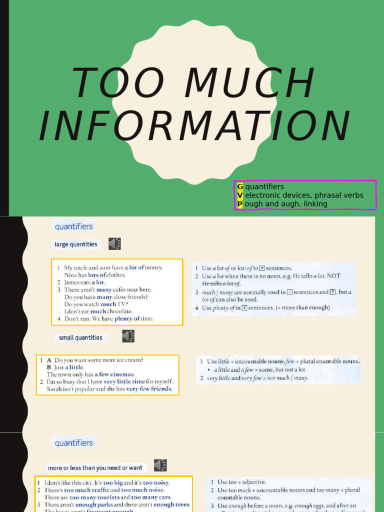 9b - Too Much Information | PDF