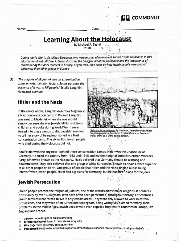 Learning About The Holocaust | PDF