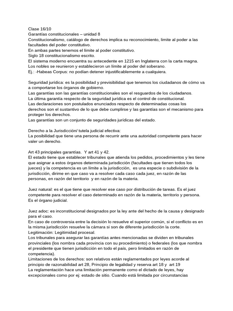 Temas CONSTI II | PDF | Debido al proceso | Jurisdicción