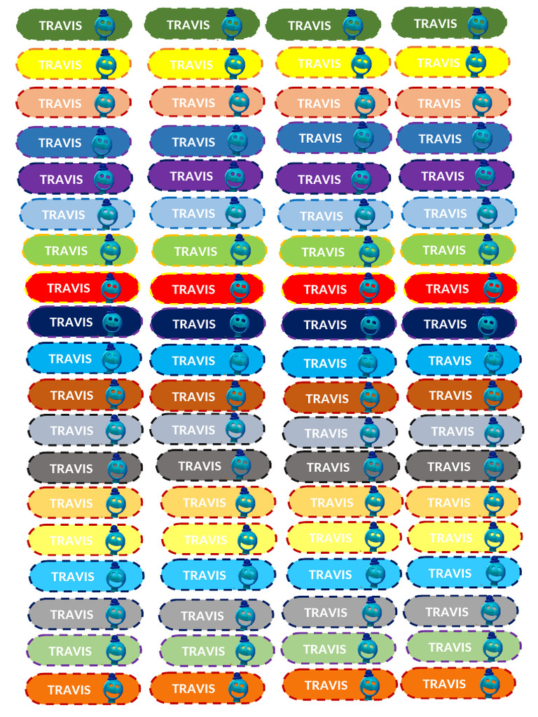 Sticker Lapices Travis | PDF