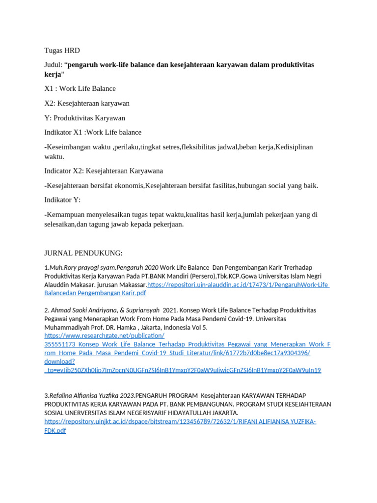 Tugas Judul Hrd | PDF