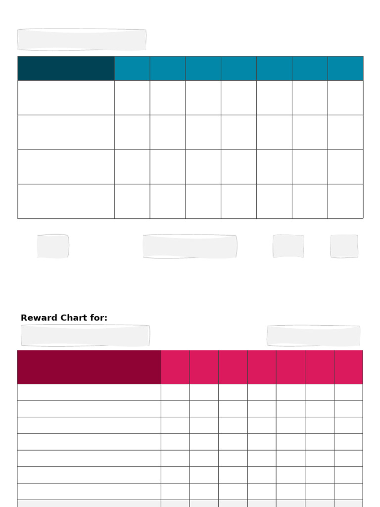 Task and Goal Reward Chart | PDF